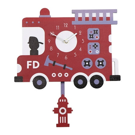 Wall Clock Kids Room Decorative Clock with Unique Lovely Cartoon Shape ...