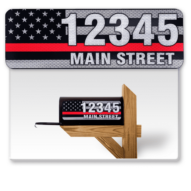 Curb-N-Sign Reflective 911 Address Sign for Mailbox, Single/Double ...
