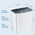 Dimedeal 32 lbs Portable Twin Tub Mini Washing Machine, 20 lbs Washer ...