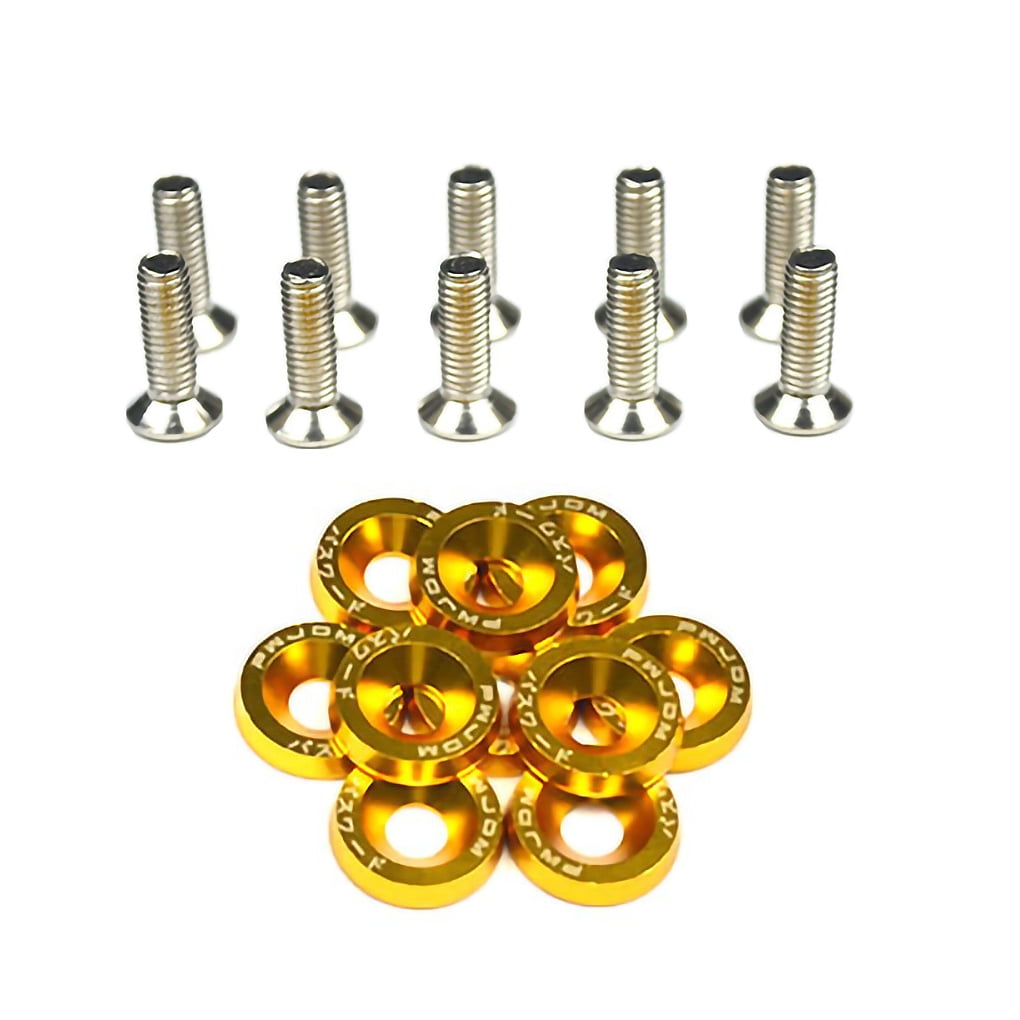 10pcs For M6 JDM Car Bumper Engine Concave Screws Modified Fasteners ...