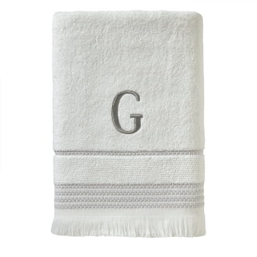 SKL Home Casual Monogram Bath Towel, "N", White - Walmart.com