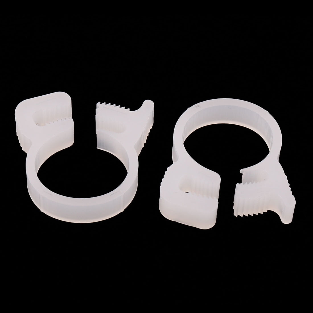 10 Pcs 12.3-14mm Range Plastic Adjustable Band Hose Pipe Fastener Clamp ...