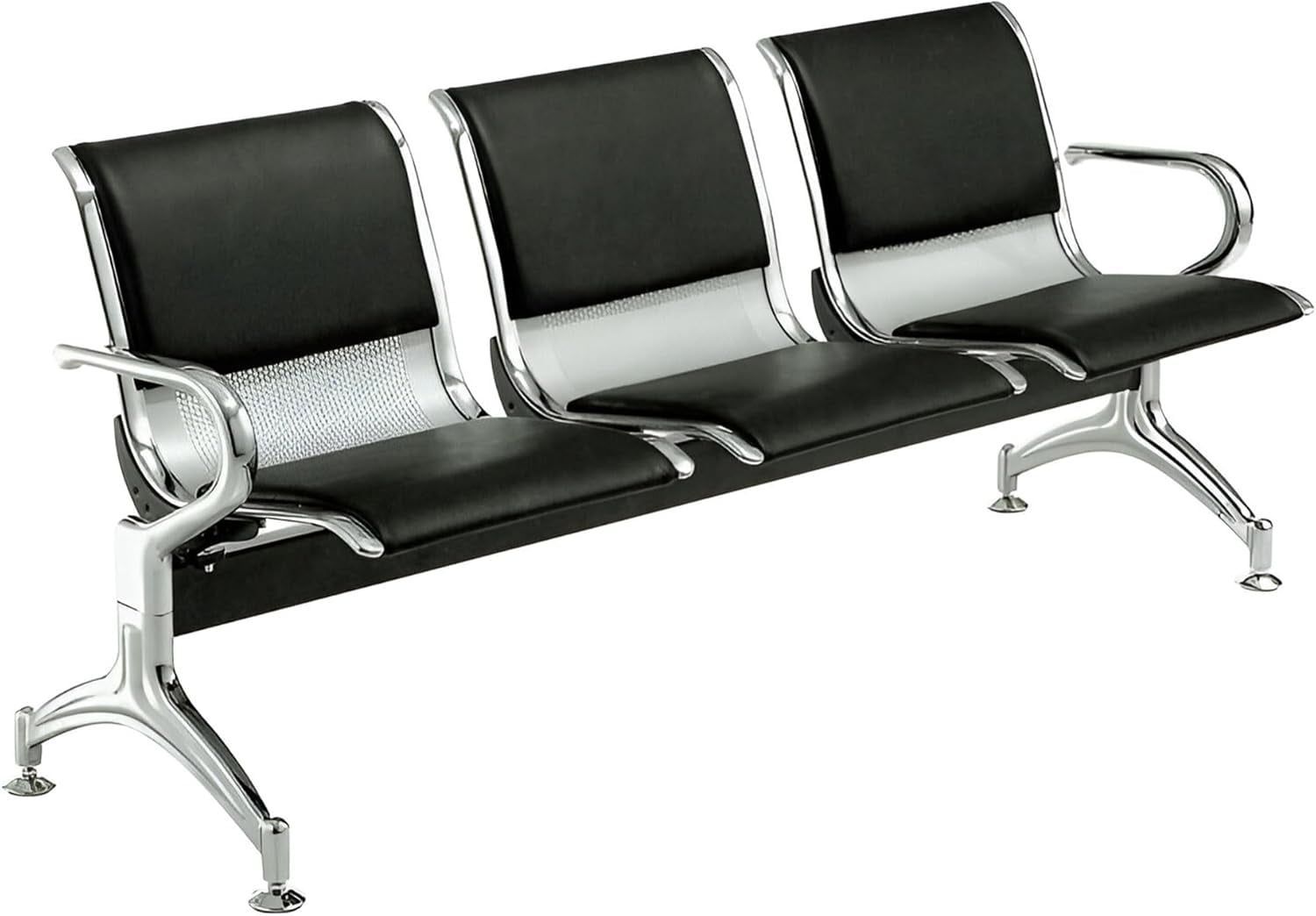 Banca de 3 Plazas con Cojín Bluelander, Banca de Sala de Espera, Uso interior y Exterior ...