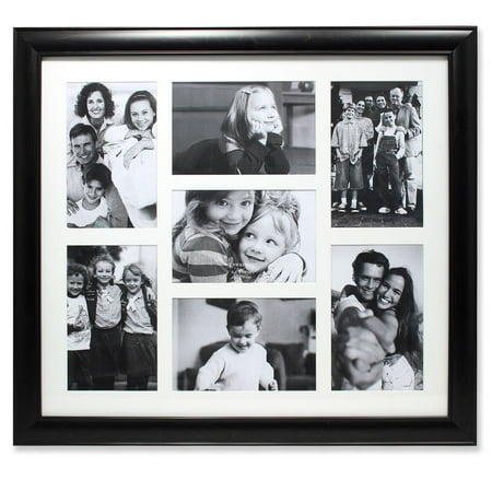 Black Collage Frame - Seven Opening 4x6 Gallery Frame - Walmart.com ...