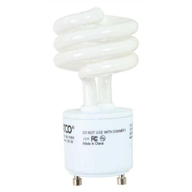 Satco Products S8208 Satco Spiral Compact Fluorescent Lamp T2 Mini 13 ...