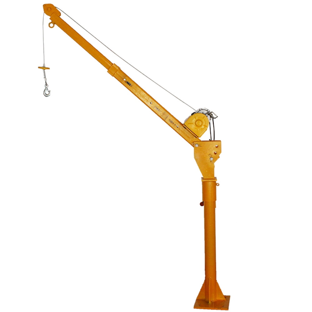 Techtongda 1100lb 360°Swivel Electric Winch Crane Remote Control Hoist ...