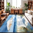 Area Rug 5x7ft Summer Beach Chair Washable Area Rugs for Living Room ...