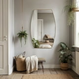 MacLuu Oblong Metal Wall Mirror 24" x 36" - Gold - Walmart.com