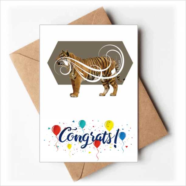 Feline Tigers Fierce Wings Wedding Cards Congratulations Greeting ...