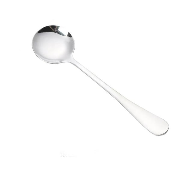 Coffee Spoon,Round Spoon Thick Stainless Stainless Steel Spoon Soup ...