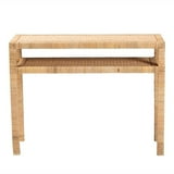 bali & pari Kalimantan Light Honey Rattan and Acacia Wood Console Table ...