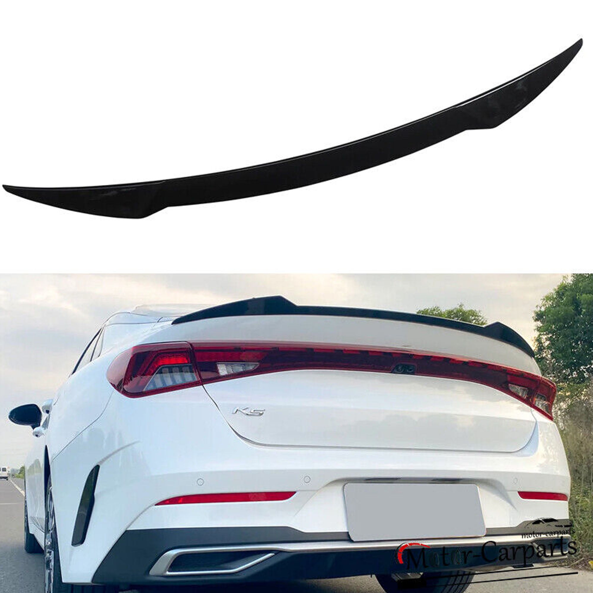 NINTE Rear Spoiler for 2021-2023 KIA K5 Sedan Back Wing Gloss Black ...