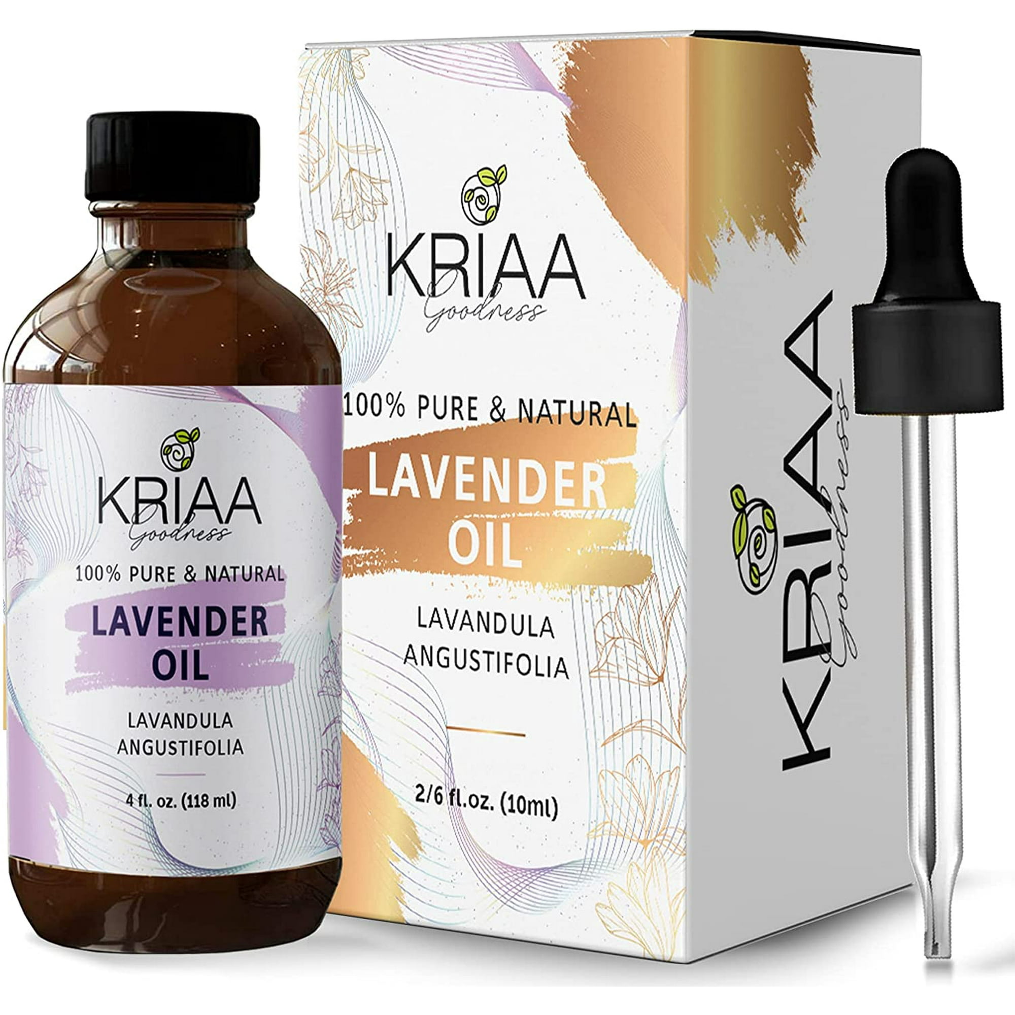 Click here for Kriaa Goodness Lavender Essential Oil 4oz With Gla... prices
