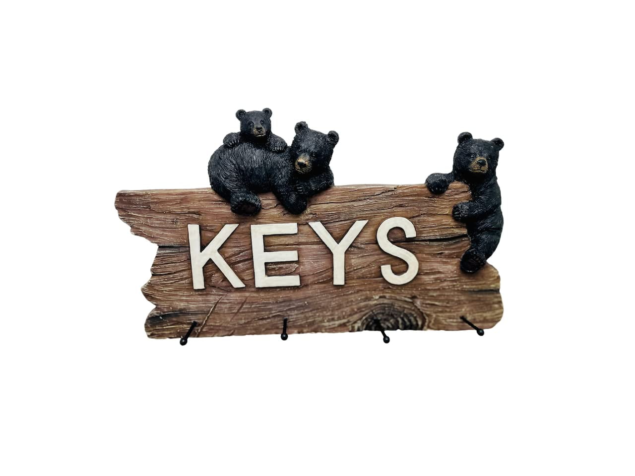 Pine Ridge Bear Key Holder - Decorative Key Hanger For Wall, Black Bear ...