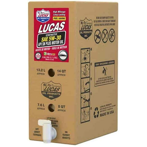 Lucas Oil 18005 6 Gallon SAE 5W-30 Synthetic Motor Oil - Walmart.com