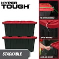 Hyper Tough 17 Gallon Snap Lid Plastic Storage Bin, Black/Red - Walmart.com