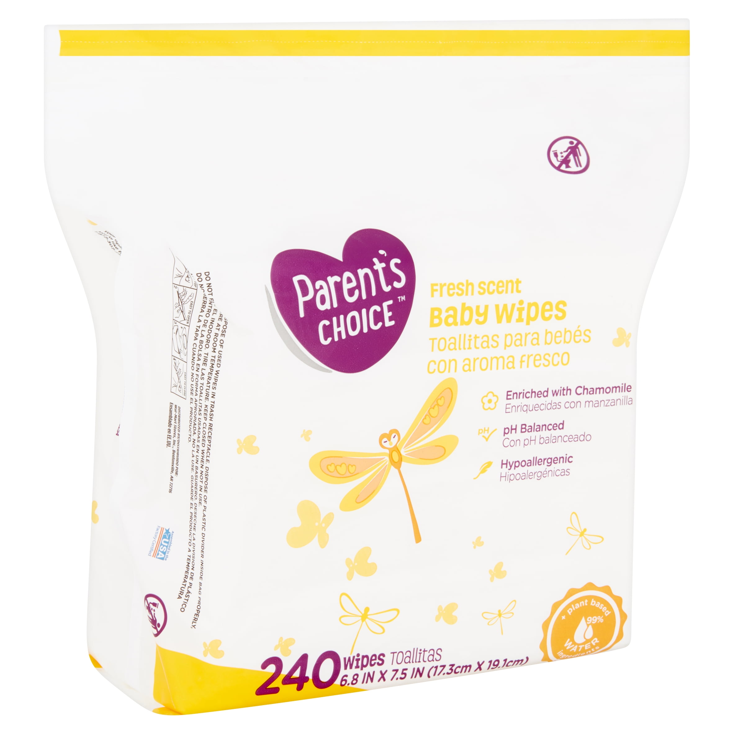 Parent's Choice Fresh Scent Baby Wipes (240 count) – Walmart Inventory ...