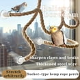 80CM Natural Jute Parrot Climbing Rope with Suction Cups – Bird Perch ...