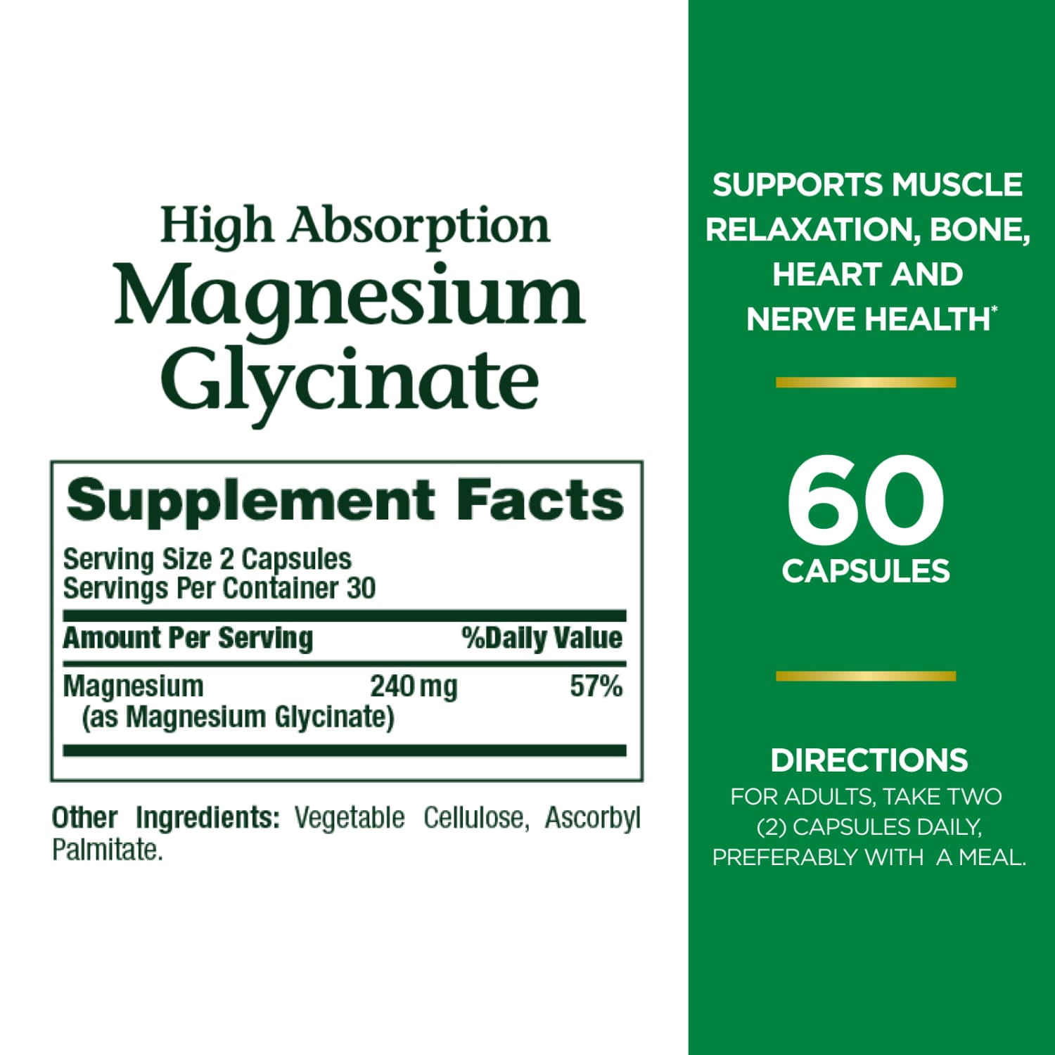Nature's Bounty High Absorption Magnesium Glycinate, Philippines | Ubuy