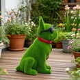 AOOOWER Unique Flocking Resins Dog Sculpture Suitable For Indoor ...