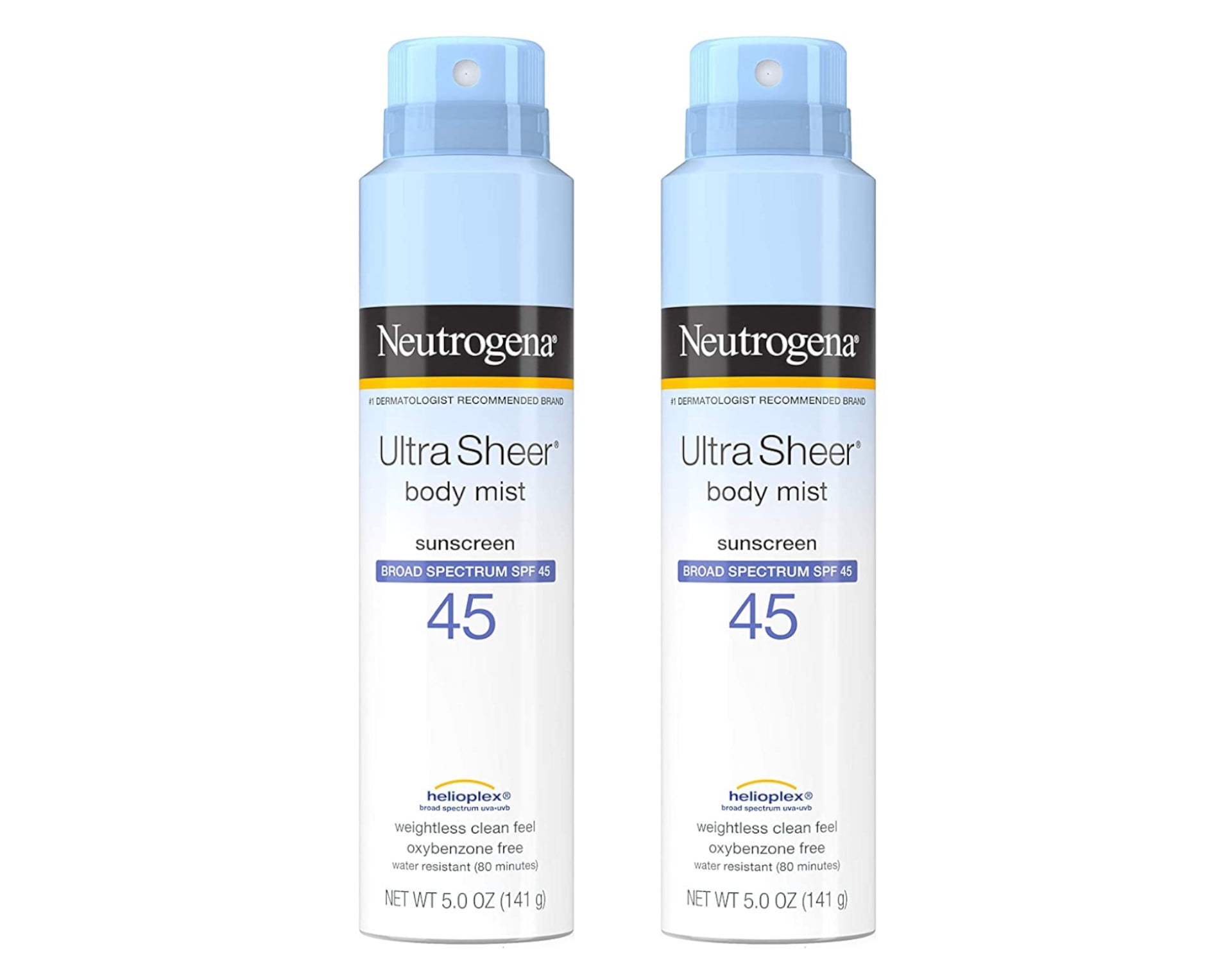 Neutrogena Ultra Sheer SPF 45 Body Mist Full Reach Spray, 5 Ounce ...