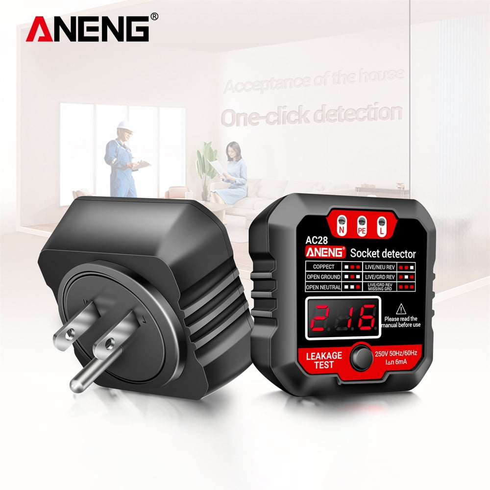 Aneng AC28 Socket Detector Digital Polaridad Polaridad Pheck Detector ...