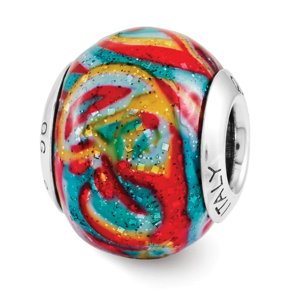 FB Jewels Sterling Silver Reflection Multi-color w/Glitter Overlay ...