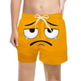 Boys Swim Trunks Boys Fun Expression Print Swim Trunks Beach Shorts ...