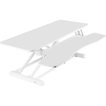 XTY 32 inch Desk Converter, Height Adjustable Riser, Sit to Stand Dual ...