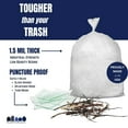 "Plasticplace Jumbo 95-96 Gallon Clear Trash Bags, Heavy Duty, 1.5 mil ...