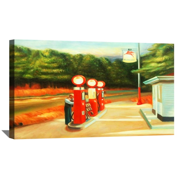 Edward Hopper Painting Art Print Gas Station Canvas Art Framed Wall Art ...