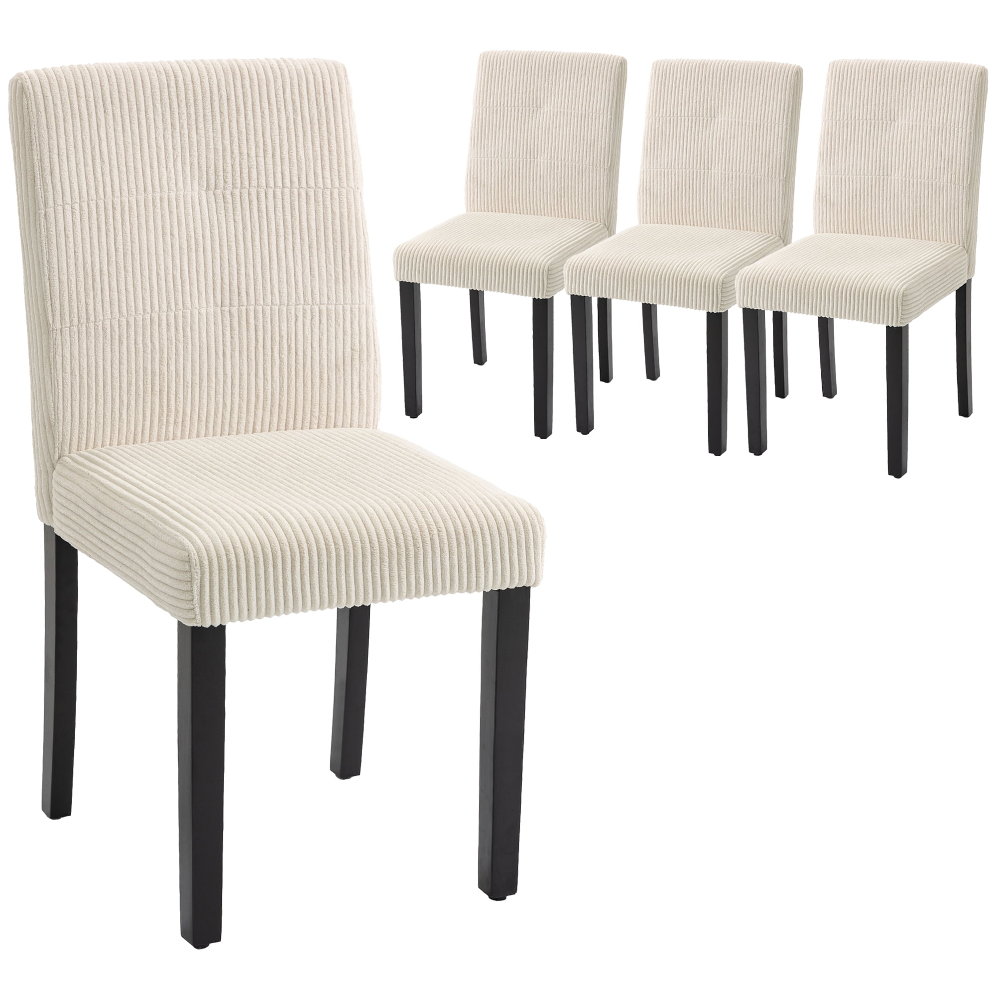 Click here for Homcom Corduroy Upholstered Dining Chairs  Kitchen... prices