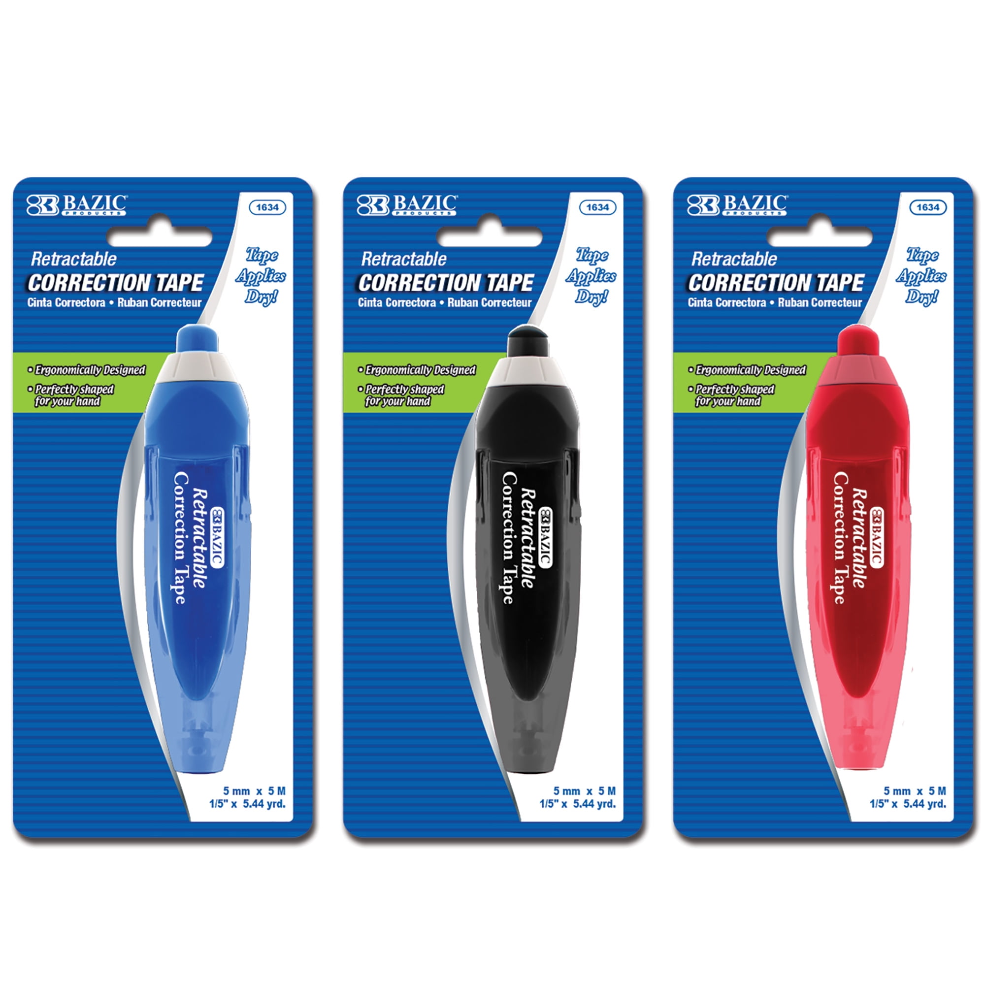 BAZIC Retractable Correction Tape 5 mm x 196
