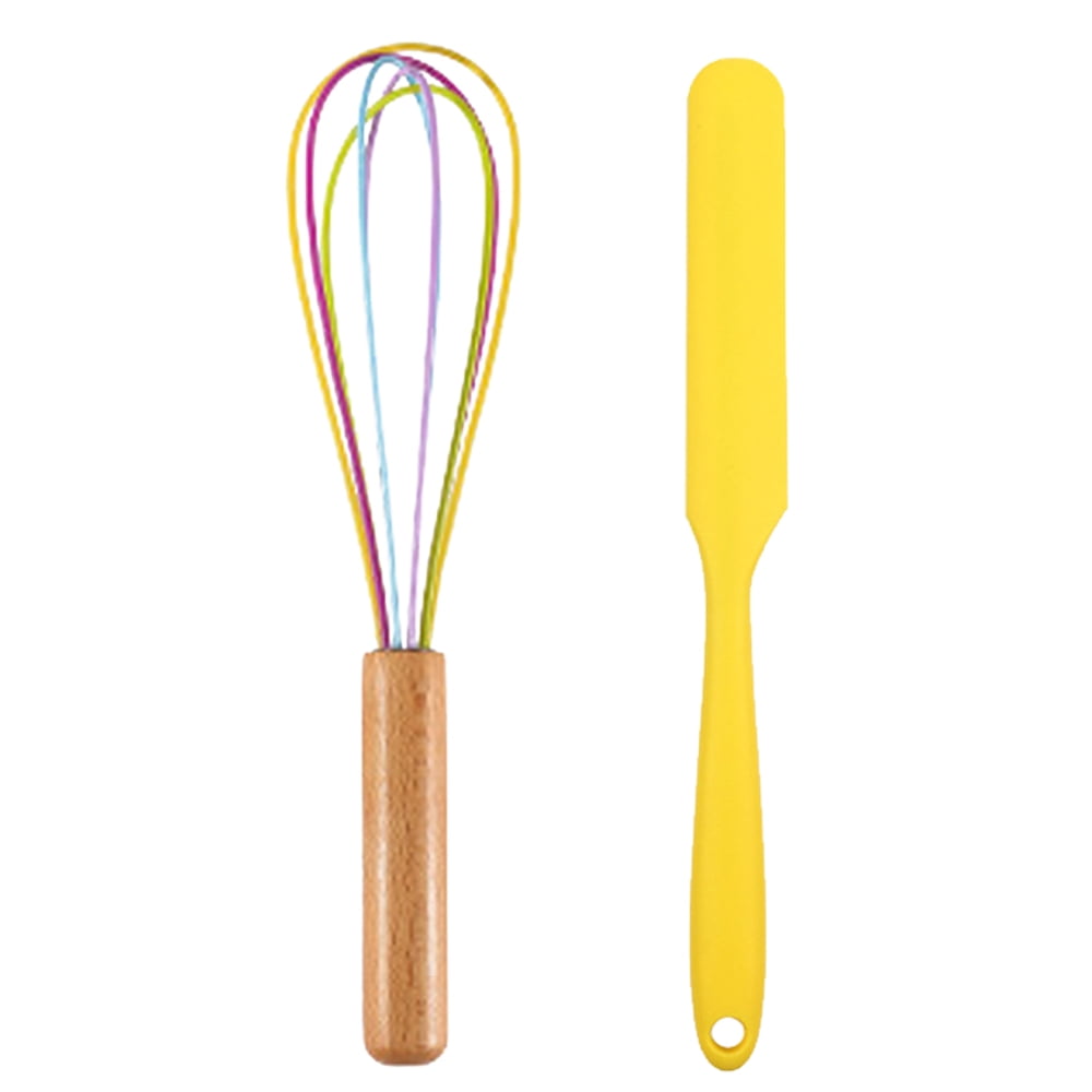 2 Piece Mini Kitchen Utensil Set- Silicone Kitchen Tools with wood ...