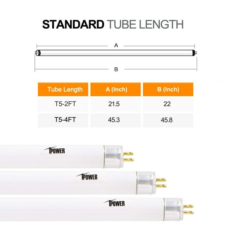 T5 Light Bulb Lengths | Shelly Lighting