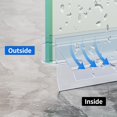3 Pack 39" Frameless Shower Door Bottom Seal, 3/8" (10mm) Glass Seal ...