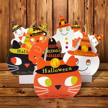 5Pcs Ghost Print Gift Box Eye-catching Cat Shape Funny Decorative Paper ...