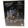 Mason Craft Jars And More 4 Variable Sized Glass Canisters With Lids (4 ...