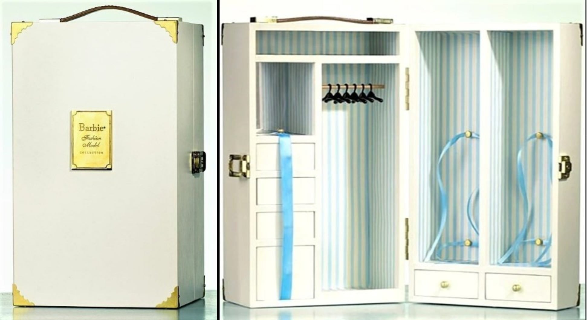 Barbie Fashion Model Collection Wardrobe Carrying Case Gold Label ...