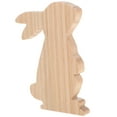 Wood Bunny Decor Easter Rabbit Craft Easter Wooden Bunny Cutouts ...