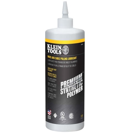 Klein Tools 51028 Premium Synthetic Clear Electrical Cable Lubricant, 1 ...