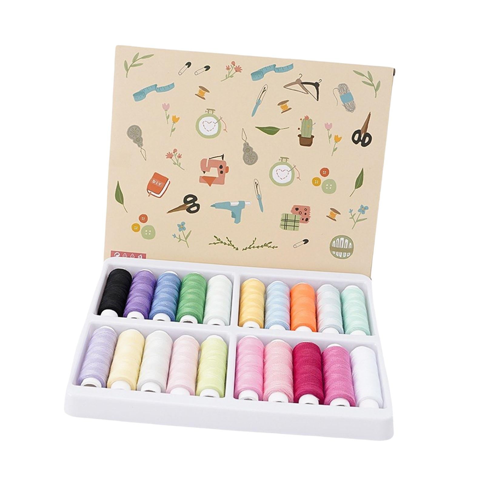 Hilo de coser de 20 colores surtidos para bordar y acolchar, en caja de ...