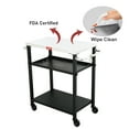 Feasto Adjustable 3-Tier Outdoor/Indoor Food Prep Cart Work Table with ...