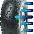 10" Flat Free Tires Solid Rubber Tyre Wheels 4.10/3.5-4 Air Less Tires ...