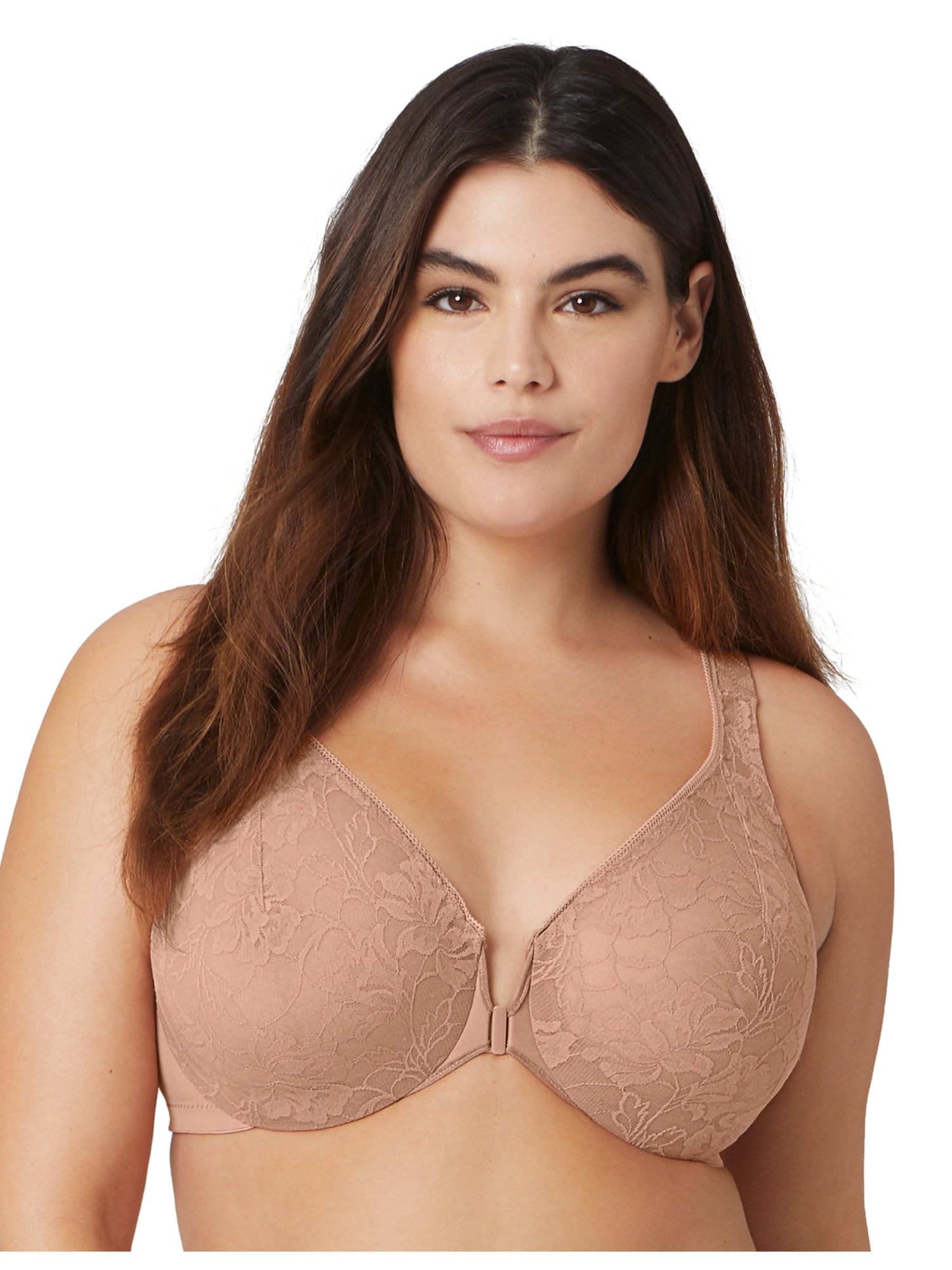 Buy Glamorise Full Figure Plus Size Lacey T Back Front Closure