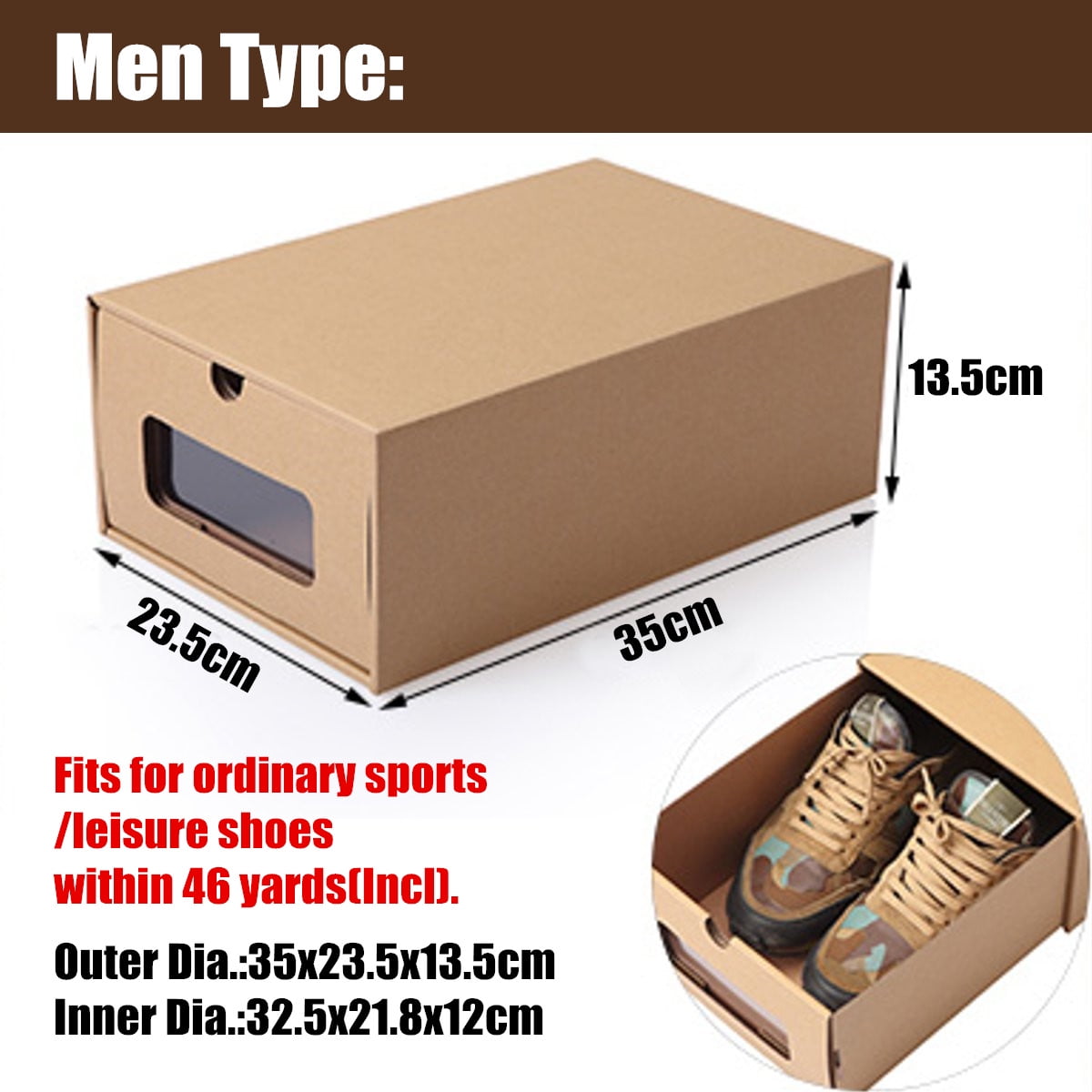 5 Type Shoe Boxes Organiser Drawer Foldable Stackable Tidy Storage ...