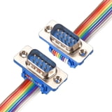 IDC Rainbow Wire Flat Ribbon Cable DB9 Male to DB9 Male Connector 2 ...