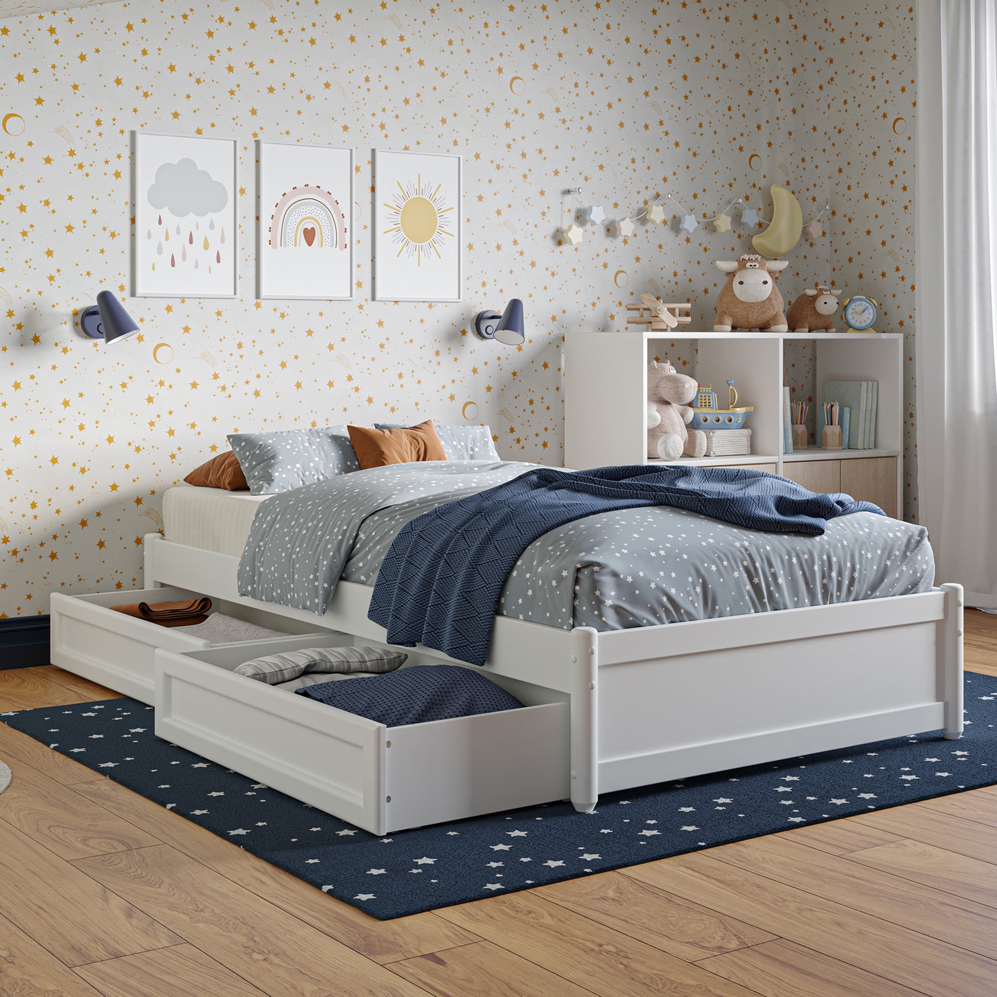 Click here for Afi Barcelona Twin Panel Platform Bed With 2 Stora... prices