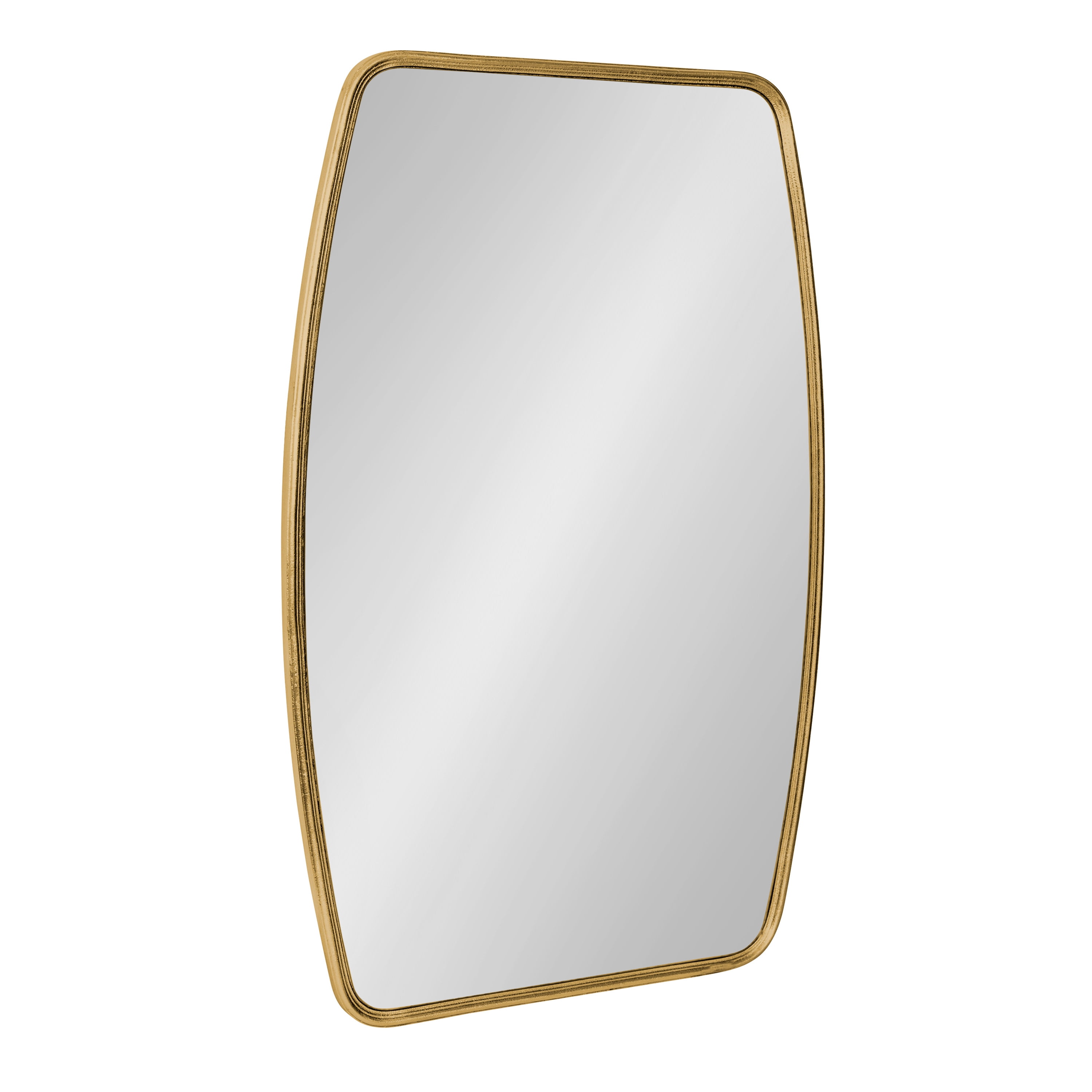 Kate and Laurel Caskill Modern Barrel Mirror, 20 x 32, Gold, Rounded ...