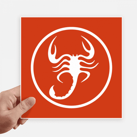 Scorpion Natural Insect Circle Sticker Tags Wall Picture Laptop Decal ...
